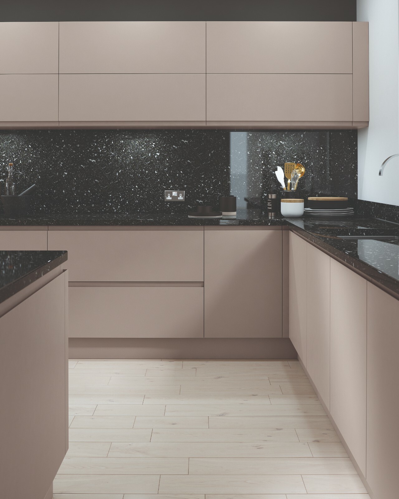 Lucente Matt Cashmere Handleless High Quality Replacement Kitchen Doors | eBay UK