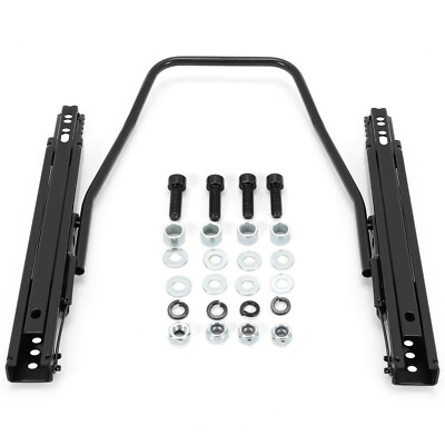 Black Front Seat Slider Dual Lock Seat Mounting Track Assembly ...