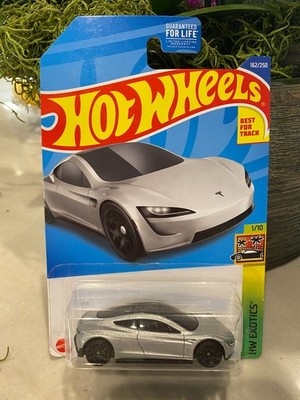 2022 Hot Wheels #162 Hw Exotics 1/10 Tesla Roadster Argento Con / Nero ...