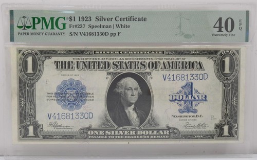 1923 $1 Silver Certificate Fr#237 PMG 40 EPQ Extremely Fine | eBay