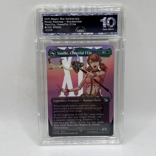 Vanille, Cheerful l'Cie Borderless Foil MTG Final Fantasy FFXIII Graded ...