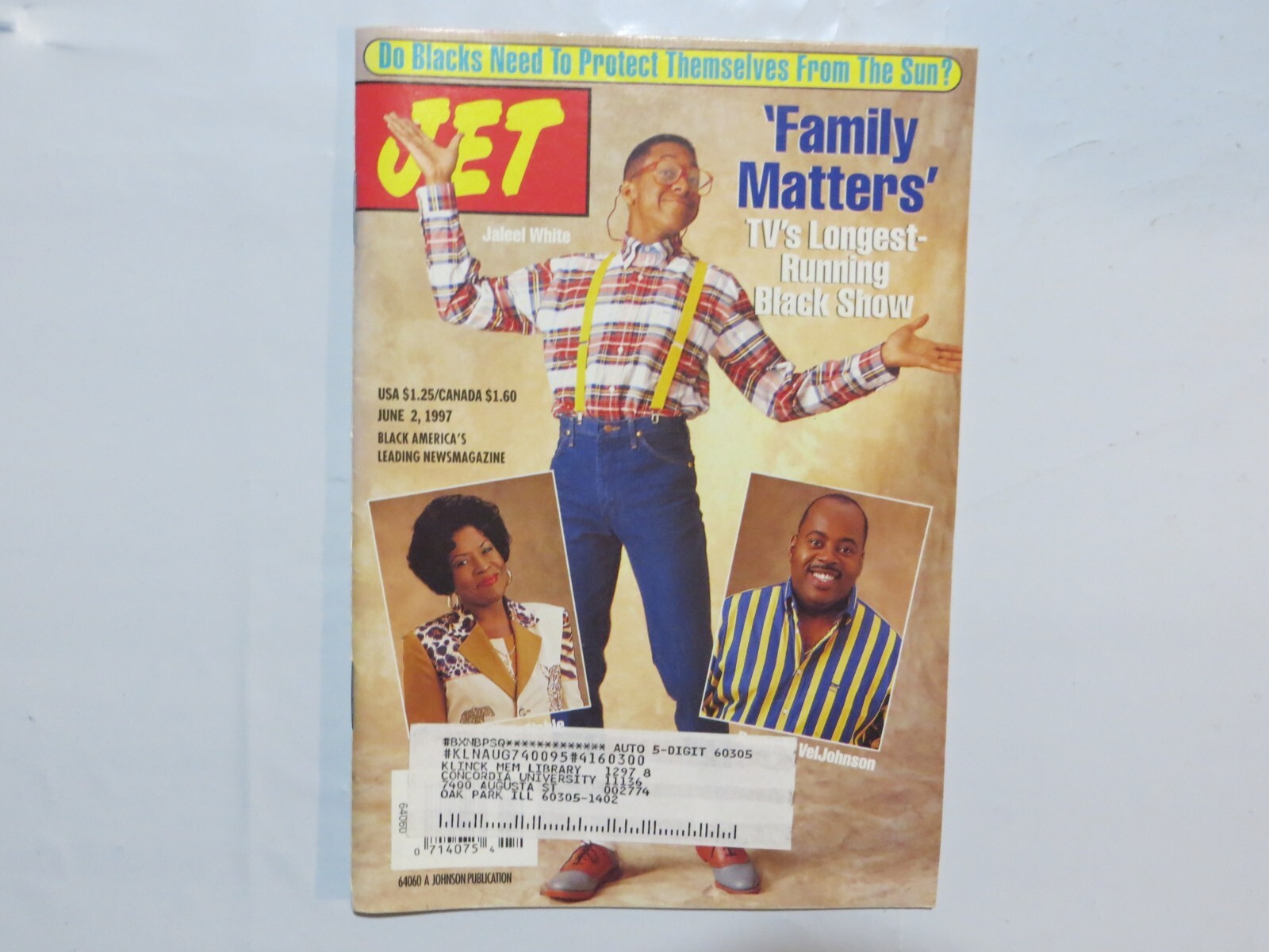 Family Matters Jaleel White Urkel Tv show Jet Magazine June 2 1997 RS ...
