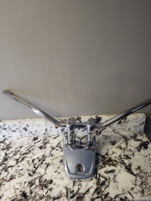 2016 DYNA LOWRIDER FXDL FACTORY HANDLE BARS WITH HEADLIGHT BLOCK CHROME ...