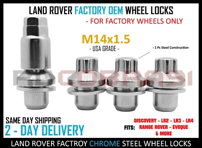 Security Wheel Locks 4PC+Key fits 1996+ Land Rover Discover Range Rover ...