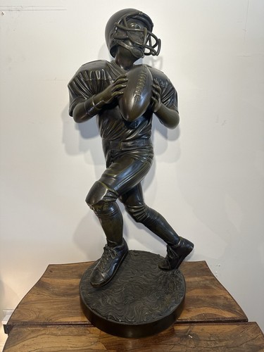 Large Bronze Football Player Sculpture (signed) | eBay