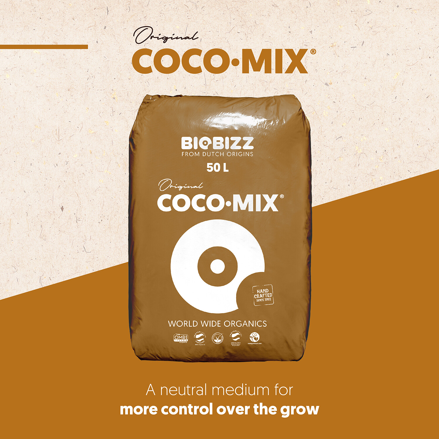 BioBizz Coco Mix 50L 100% Organic Coco Coir Growing Media Hydroponics ...