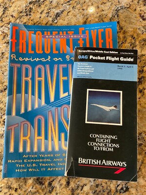 OAG Pocket Flight Guide Europe M E Africa March 1993 Frequent Flyer ...