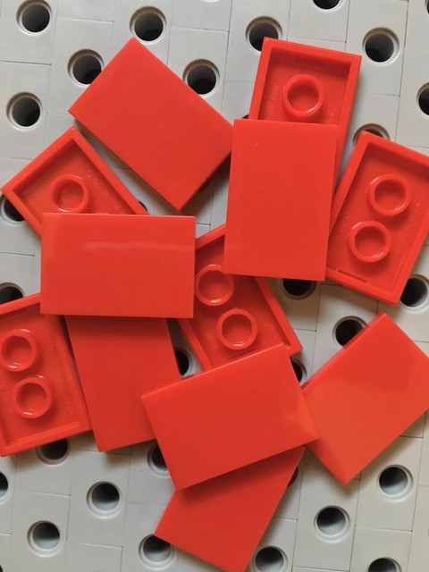Lego 2x3 Red Flat Tiles Smooth Finishing Building Floor New Lot Of 12 ...