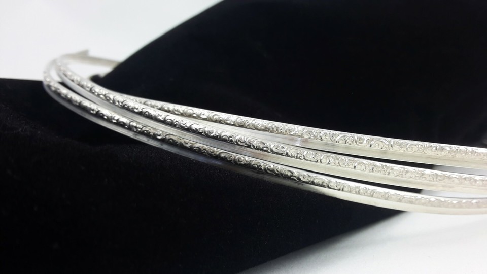 925 Sterling Silver Stepped Bezel Wire Swirl Fancy Pattern Jewelry ...