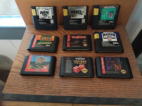 Lot of 12 Sega Games-Tested incl-Rock n Roll Racing, Caesars Palace ...