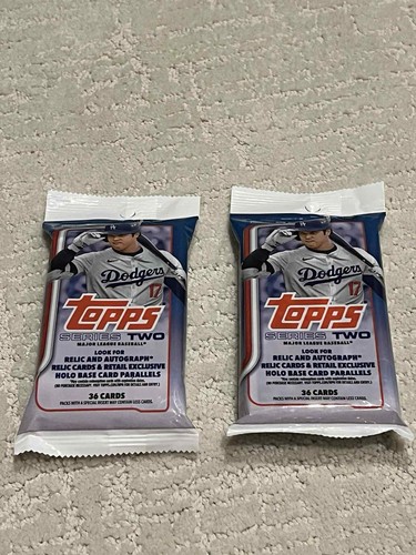 Lot of (2) 2025 Topps Series 2 Baseball Auto Patch Relic Dual HOT PACK ...