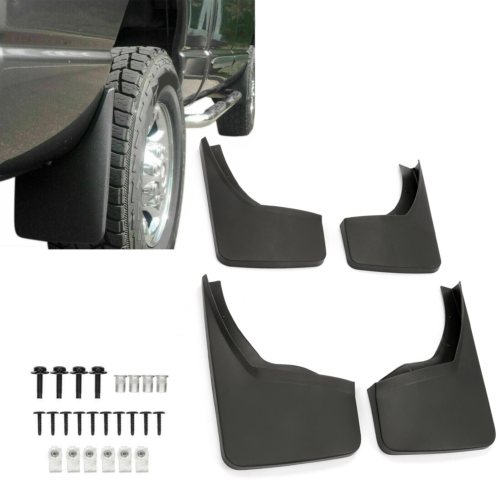 For Sierra 1500 2500 3500 HD Mud Flaps 14-19 GMC Mud Guards Splash ...