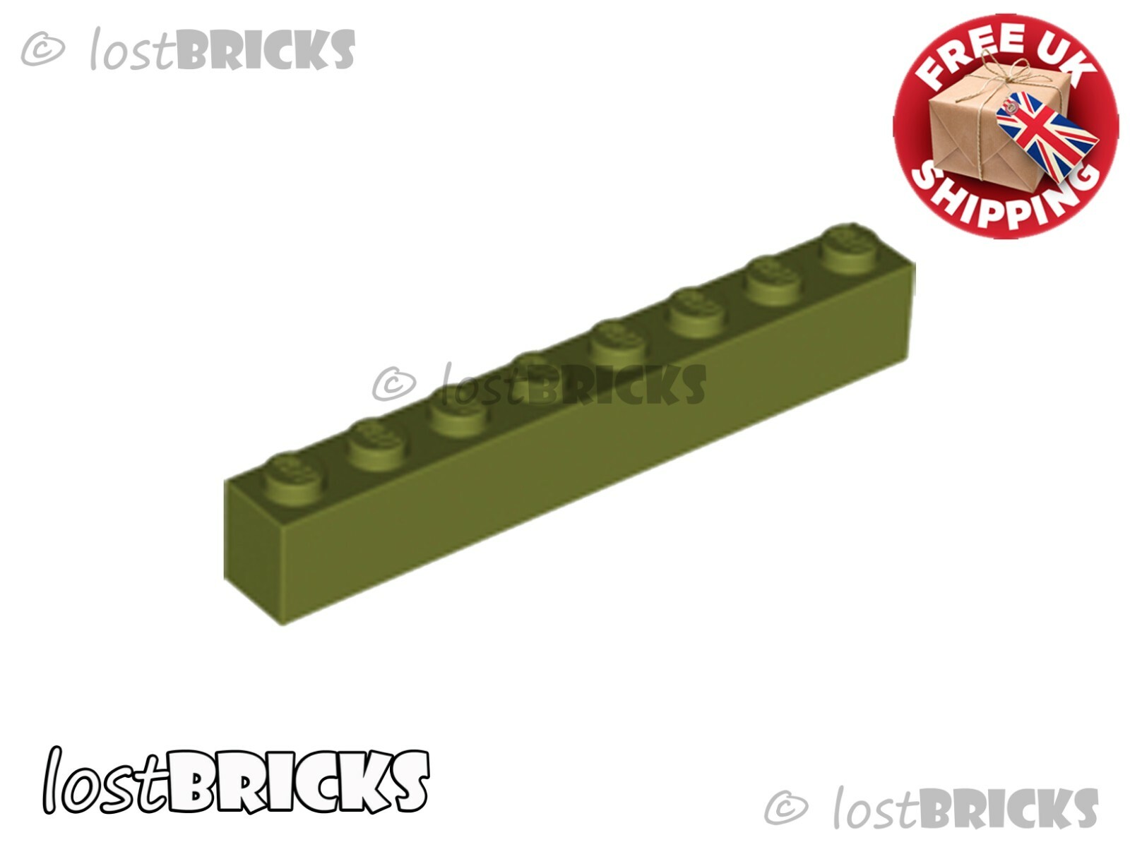 LEGO - Part 3008 - Pack of 5 x NEW LEGO Bricks 1x8 + SELECT COLOUR ...
