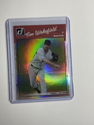 Tim Wakefield 2023 Panini Donruss Baseball #290 Career Wins Foil 136/ ...