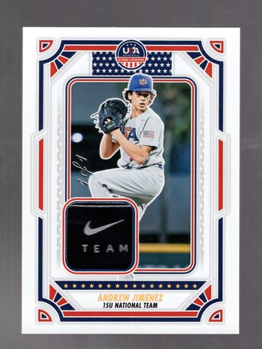 2024 Andrew Jimenez USA Baseball Stars and Stripes Laundry Tag 1/1 | eBay