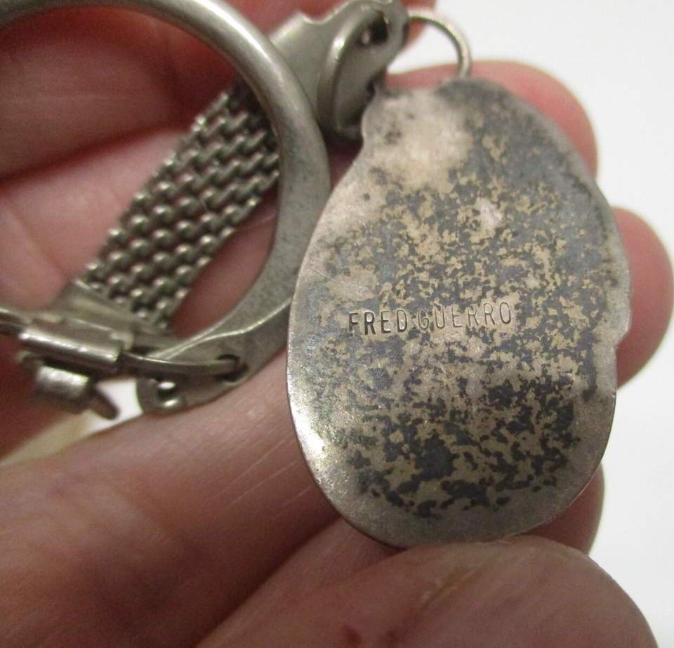 FRED GUERRO NAVAJO STERLING SILVER TURQUOISE KEY CHAIN | eBay