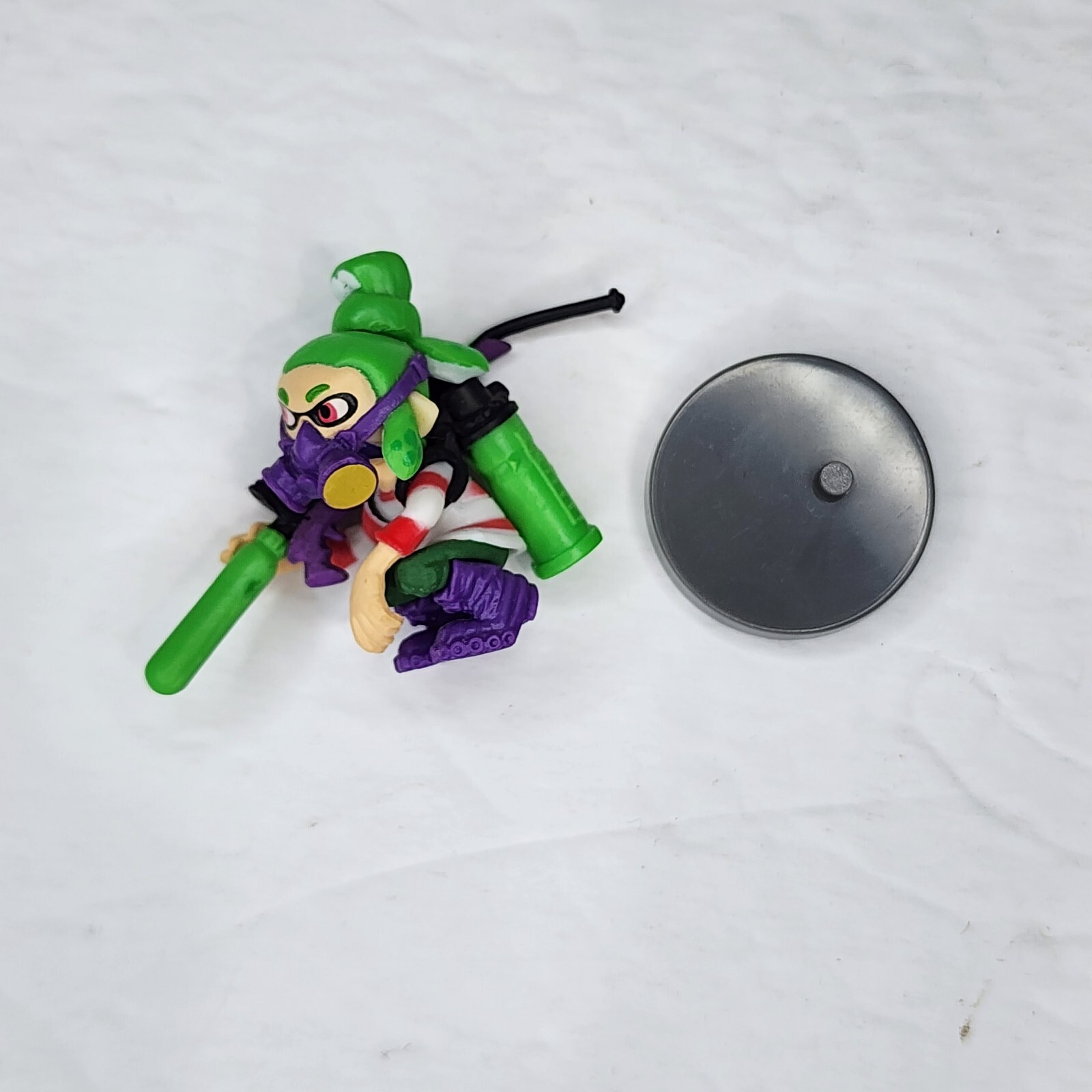 2017 Splatoon 2 1.5" Green Inkling Splat Charger Figure Choco Gashapon ...