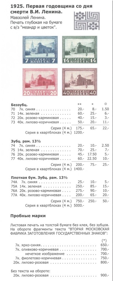 Russia ️Sc.294-301.Zv.70-7.Lenin's death 1st anniv.perf+imper sets ...