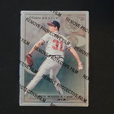 GREG MADDOX 1996 DONRUSS LEAF SILVER STEEL STATS 53 OF 77 MLB BRAVES | eBay