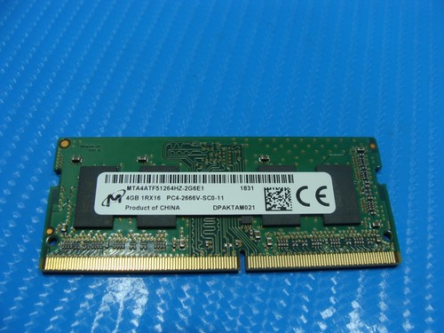 HP 15-cr0037wm So-Dimm Micron 4GB Memory RAM PC4-2666V MTA4ATF51264HZ ...