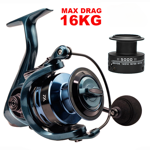 Double Spool Spinning Fishing Reel Saltwater Carp Feeder Baitcast ...