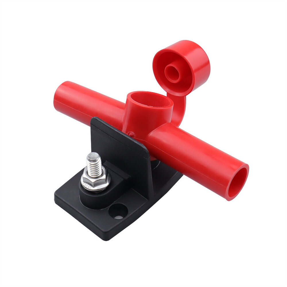 Dual Powerpost Cable Connectors One Black and One Red Insulator | eBay