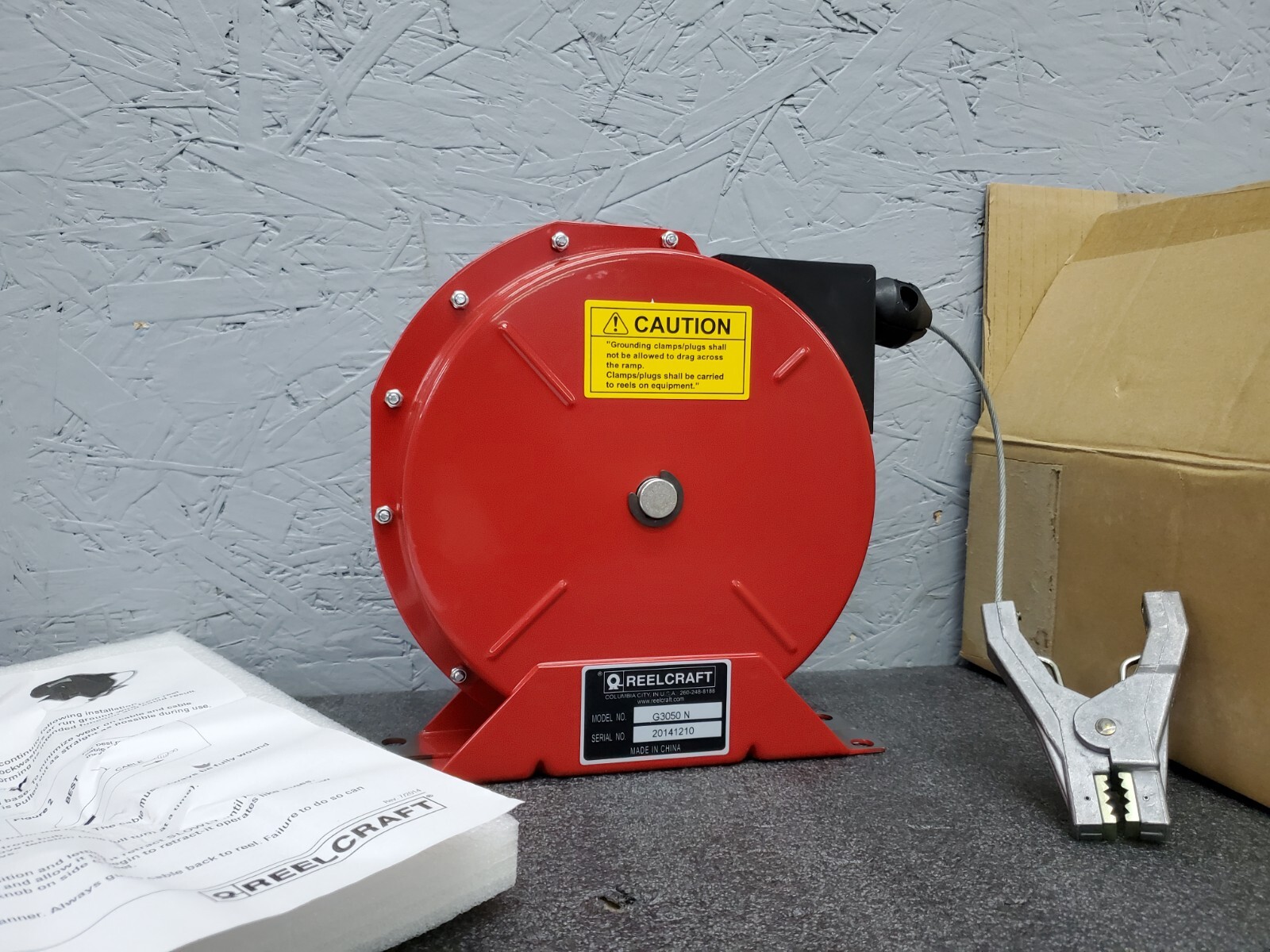Reelcraft G-3050-N - 50ft. Static Discharge Self Retract Bonding Reel ...