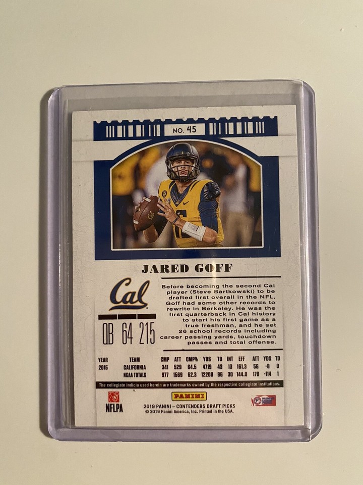 Jared Goff Contenders 2019 Cracked Ice /23 | eBay