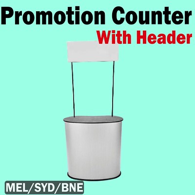 Promotional counter with Header, Pop up counter, easy set-up NO ...