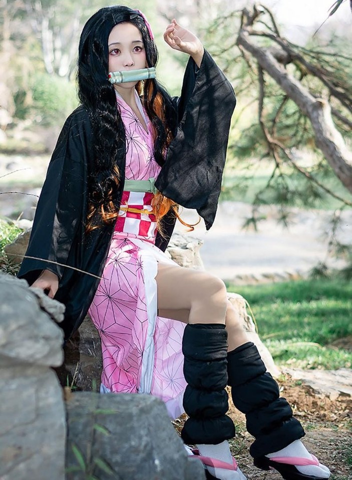 Demon Slayer Nezuko Cosplay Kimono Women's Japanese Costume Used Japan ...