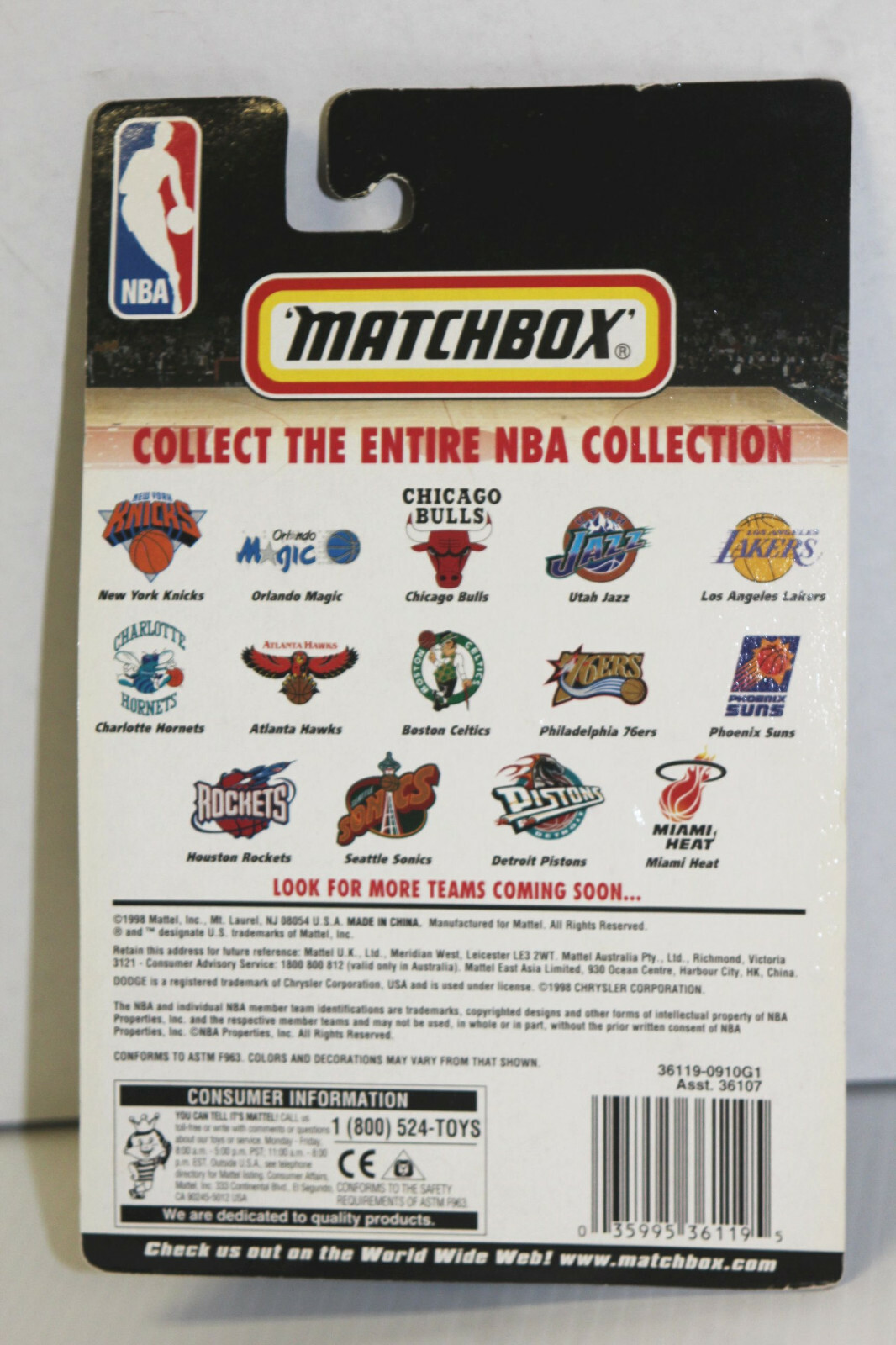 1998+Matchbox+NBA+Collection+Los+Angeles+Lakers+Car for sale online | eBay
