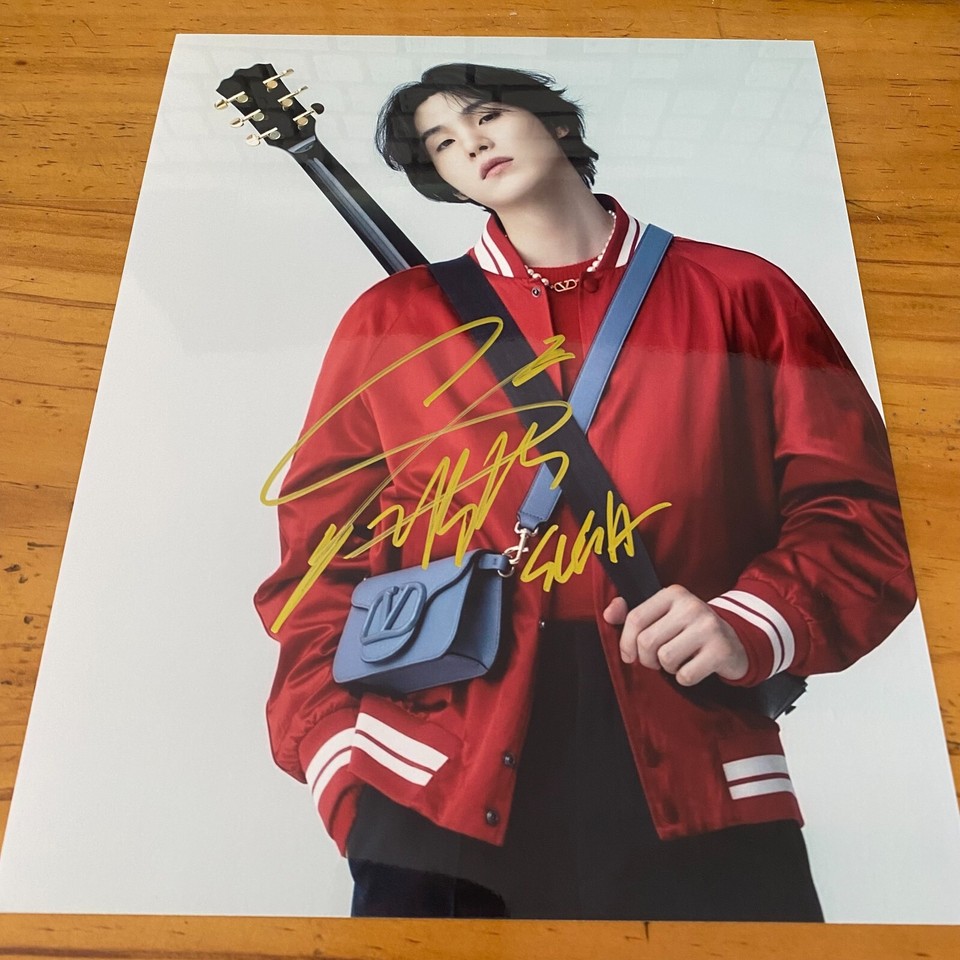 BTS SUGA Suga Autographed Signed Photo Poster 8*10 K-POP Collection ...