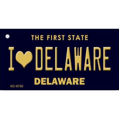 I Love Delaware State License Plate Tag Key Chain KC-6730 | eBay