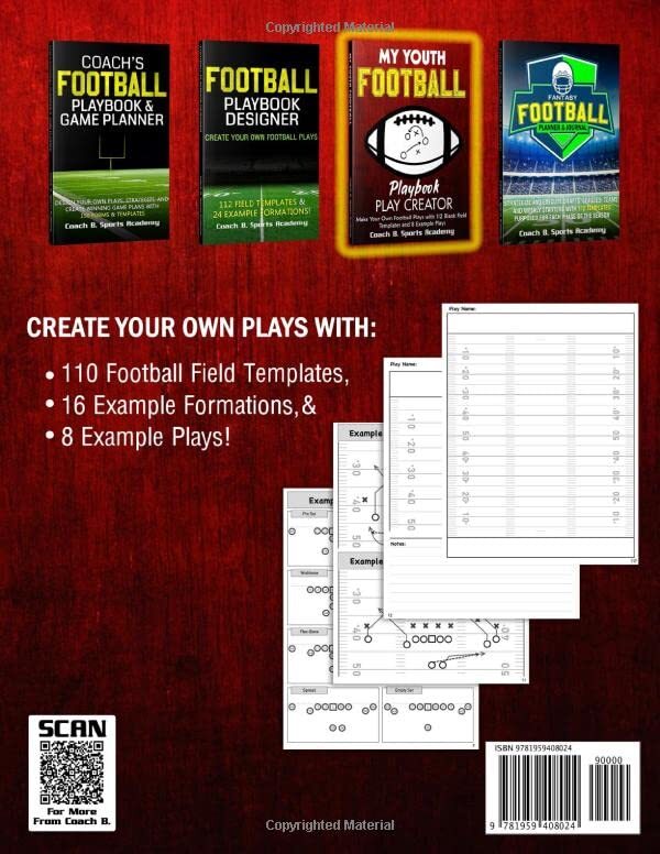 My Youth Football Playbook Play Creator: Make Your Own Plays with 110 ...
