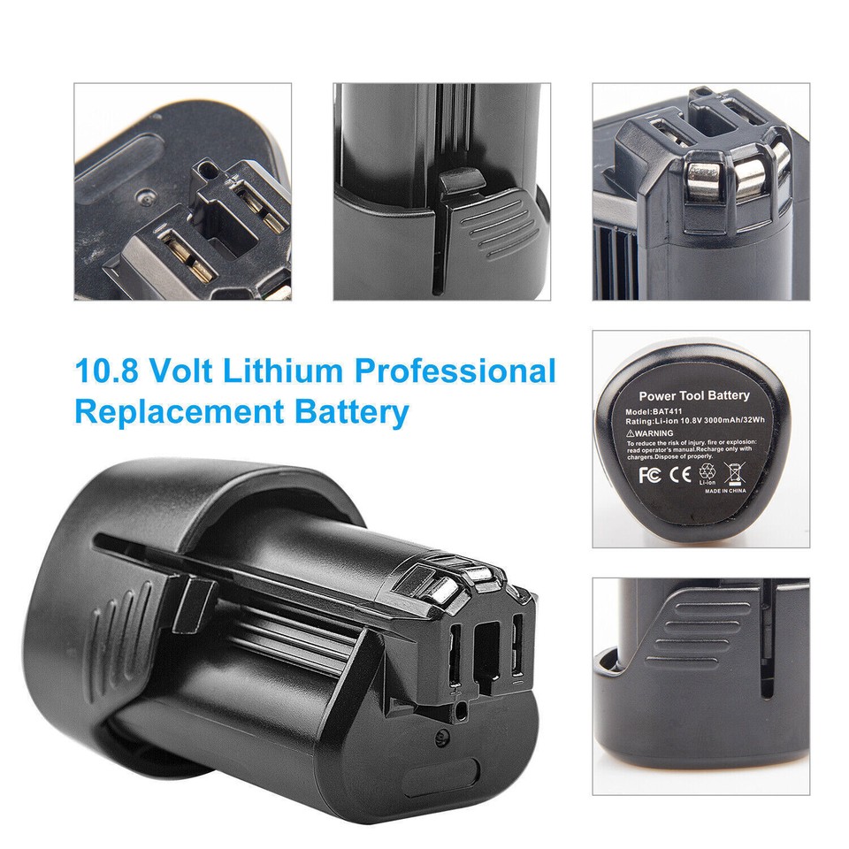 2PACK For BOSCH BAT411A 12V Max 4.0Ah Lithium-Ion Battery BAT411 BAT413 ...