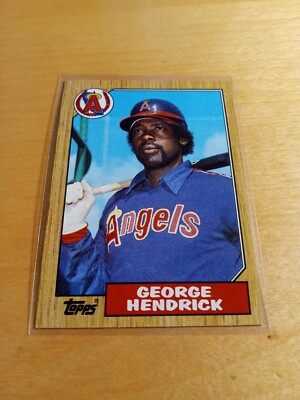 1987 Topps #725 GEORGE HENDRICK California Angels Baseball Card ...