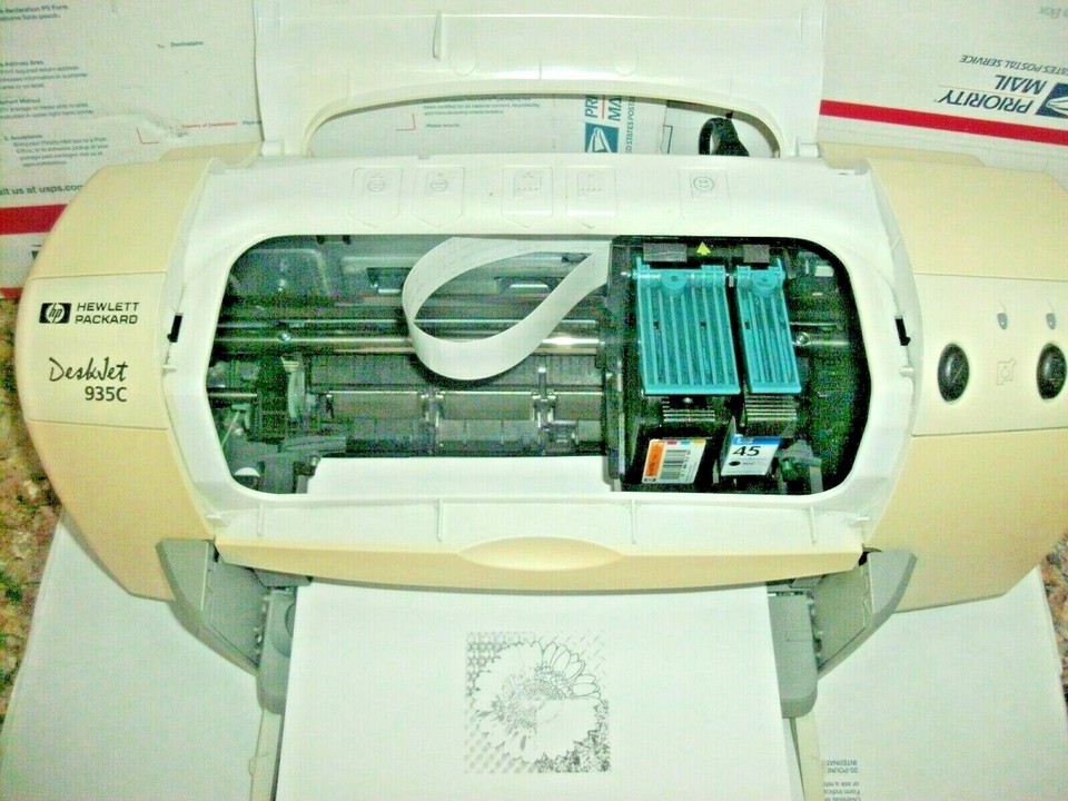 HP Deskjet 930 series 935C Standard Inkjet Printer & power Cable Works ...