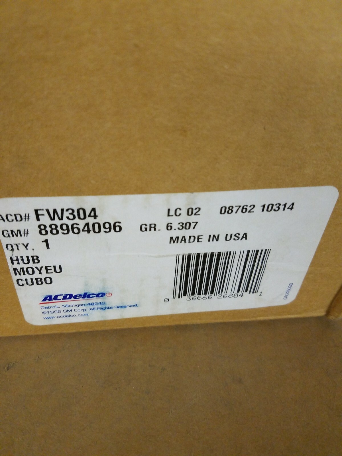 Wheel Bearing and Hub Assembly Front ACDelco GM Original Equipment ...