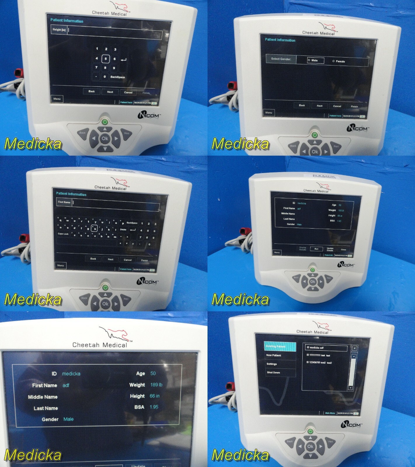 Cheetah Med NiCOM (Non-Invasive Cardiac Output Monitor)W/ Transducer ...