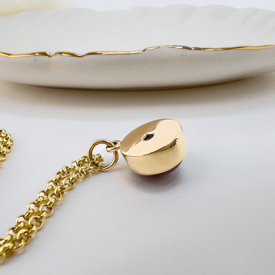 Genuine Star Ruby Solid 14k Yellow Gold Pendant, Newly Handcrafted | eBay