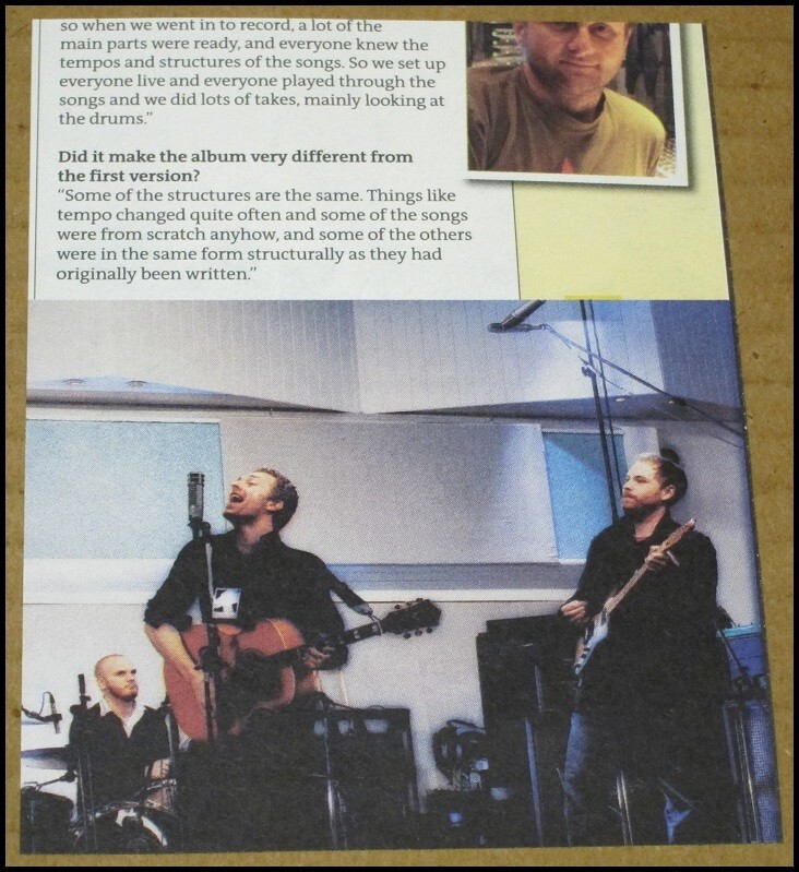 2005 Coldplay NME Photo Clipping 3.75"x5" Chris Martin Jonny Buckland ...