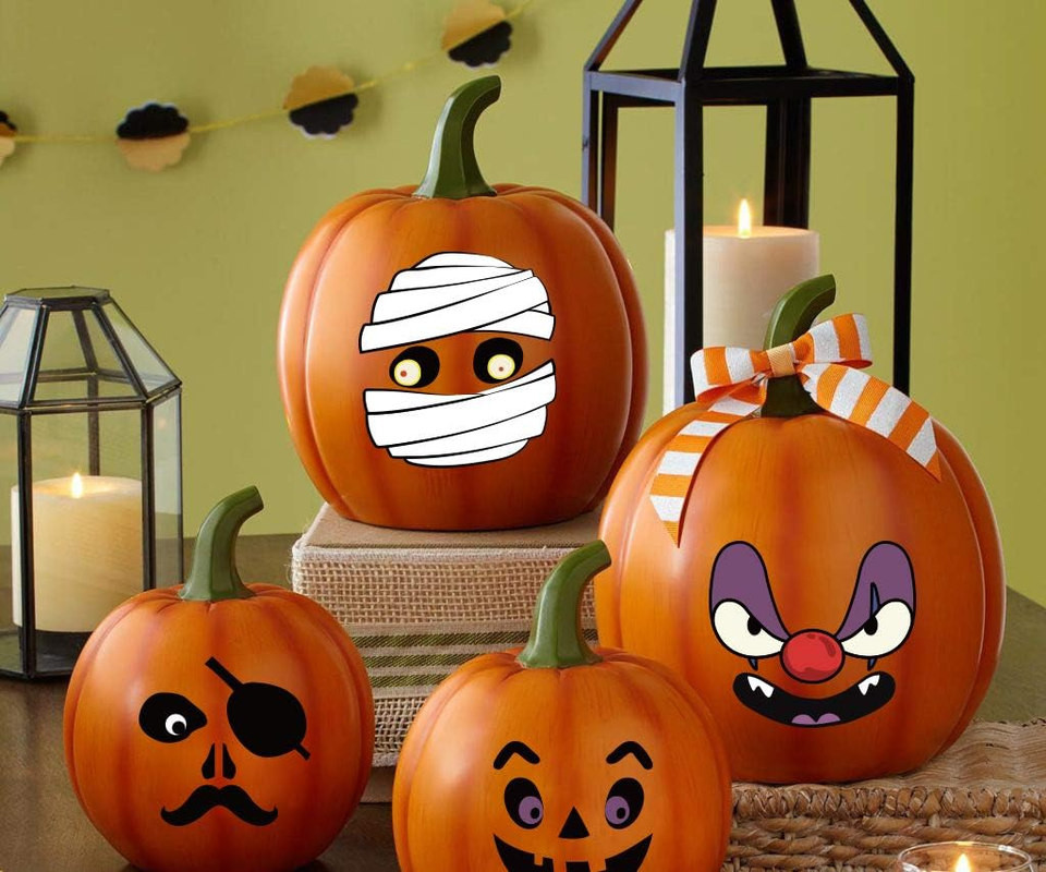 64PCS Make Your Own Jack-O-Lantern Stickers - Halloween Pumpkin Crafts ...