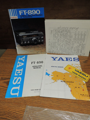 YAESU ORIGINAL FT-890 MANUAL+SCHMATICS+MAP+STICKER | eBay