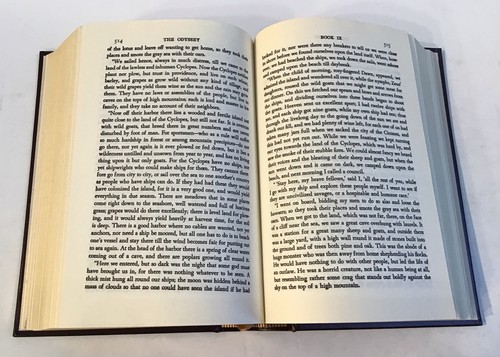 HOMER, THE ILIAD and THE ODYSSEY Book Leather Gold Gilded Pages, Vtg | eBay