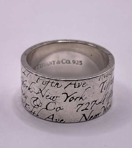 Vintage Tiffany & Co Sterling Silver Note Band Ring Size 7.5 (8.3g) | eBay