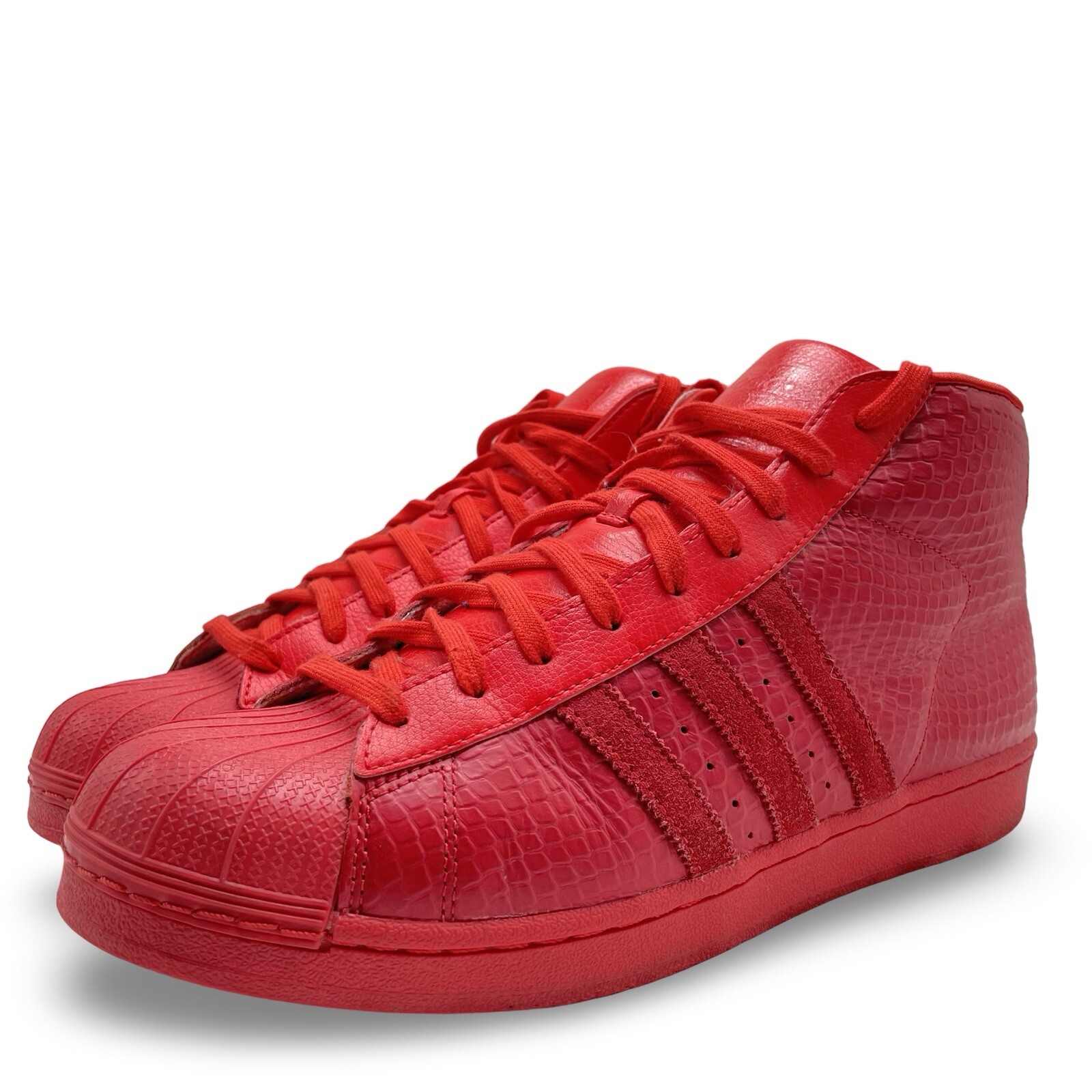Adidas Pro Model Men Red Snake Pattern Leather High T… - Gem