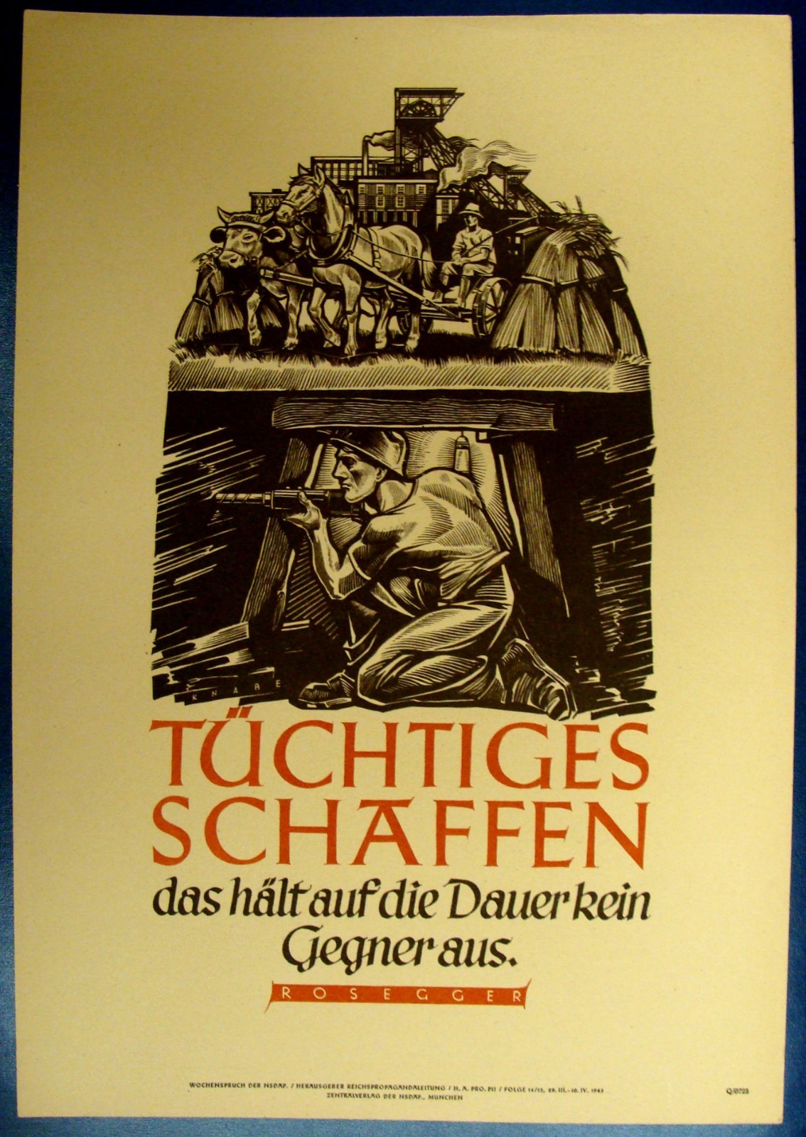 GERMAN ORIGINAL PROPAGANDA WEEK PLEDGE, ROSEGGER, YEAR 1943, # 16 | eBay