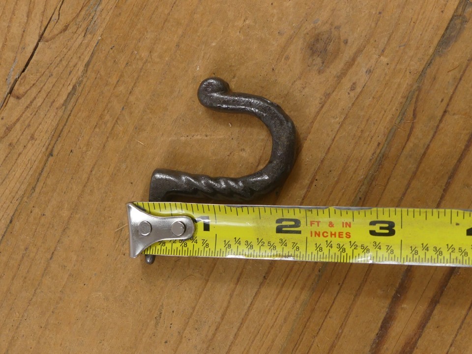 10 Cast Iron Nail In Hooks Medieval Primitive Glazed Iron Hammer Mug ...