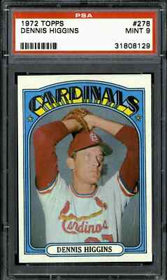 1972 Topps #278 Dennis Higgins - PSA 9 | eBay