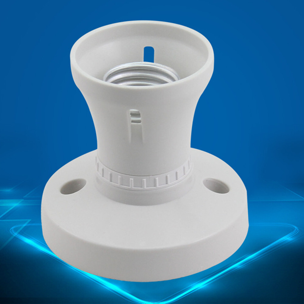 2xE27 Light Bulb Screw Lamp Surface Fixing Base Holder Socket Straight ...